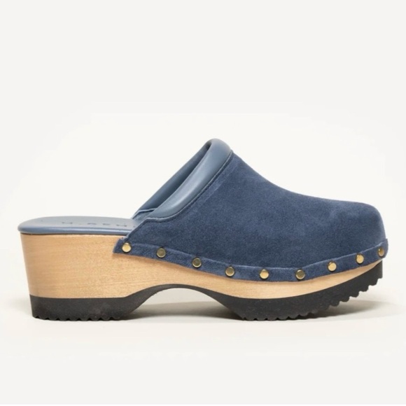 M. Gemi | Shoes | M Gemi Womens The Greta Slip On Clogs 3858 Blue Suede ...